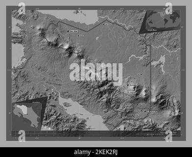 Alajuela, province of Costa Rica. Elevation map colored in wiki style ...