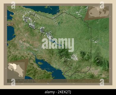 Alajuela, province of Costa Rica. High resolution satellite map ...