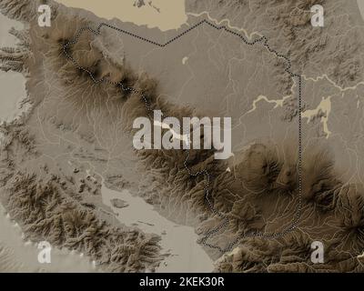 Alajuela, province of Costa Rica. Elevation map colored in wiki style ...