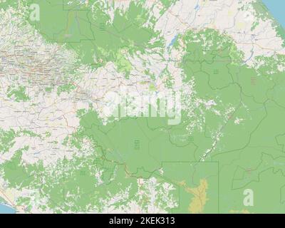 Cartago, province of Costa Rica. Open Street Map. Locations and names ...