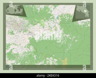 Cartago, province of Costa Rica. Open Street Map Stock Photo - Alamy