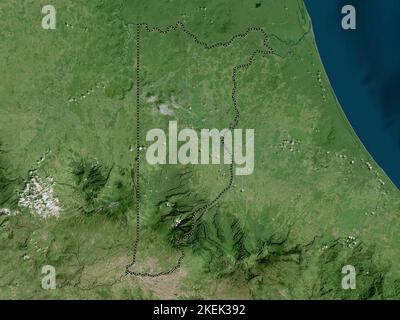 Heredia, province of Costa Rica. High resolution satellite map. Corner ...