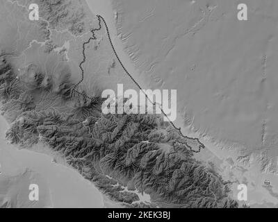 Limon, province of Costa Rica. Elevation map colored in wiki style with ...