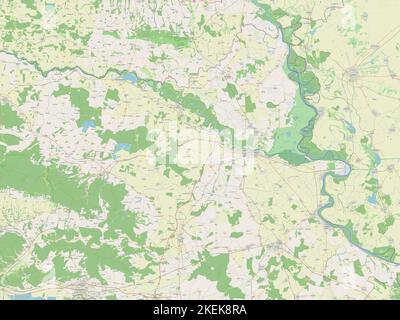 Osjecko-Baranjska, county of Croatia. Open Street Map. Locations and ...