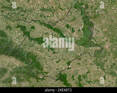 Osjecko-Baranjska, county of Croatia. Low resolution satellite map ...