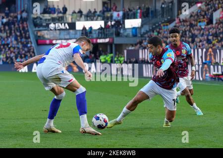 Blackburn Rovers' Ryan Hedges runs with the ball during the Sky Bet ...