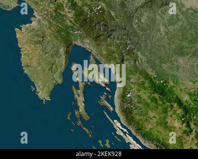 Primorsko-Goranska, county of Croatia. Low resolution satellite map ...