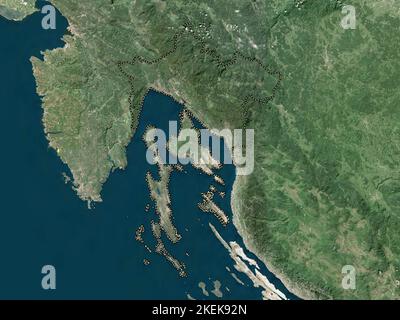 Primorsko-Goranska, county of Croatia. High resolution satellite map ...