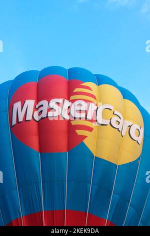 Mastercard logo on a hot air balloon, Thailand Stock Photo - Alamy