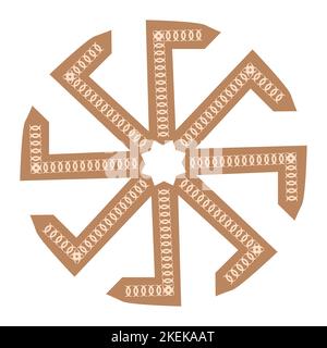 Kolovrat, an ancient Slavic symbol, decorated with Scandinavian ...