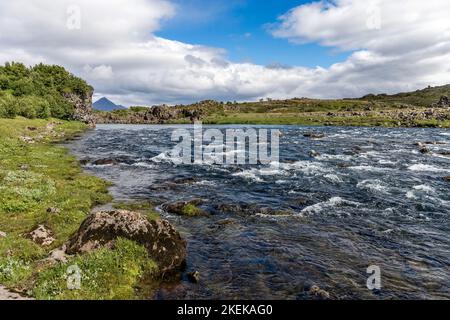 Glanni Waterfall; Nordura River; Bifrost; Iceland Stock Photo - Alamy