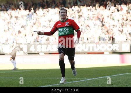 NIJMEGEN - Magnus Mattsson of NEC Nijmegen celebrates the 2-0 during ...