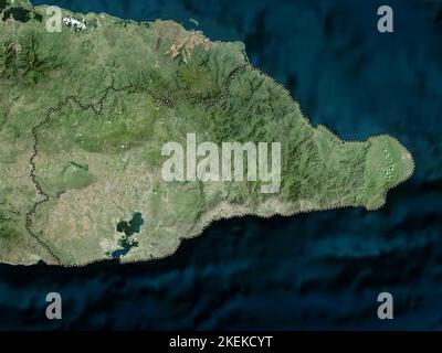 Guantanamo, province of Cuba. High resolution satellite map. Corner ...