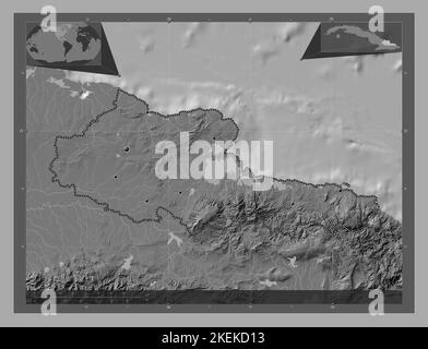Holguin, province of Cuba. Elevation map colored in wiki style with ...