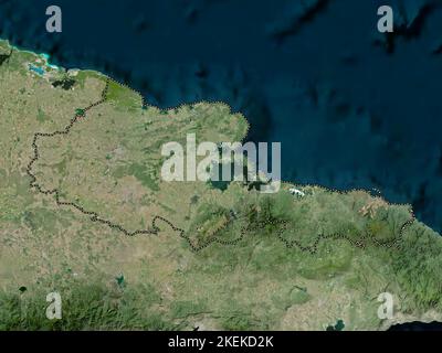 Holguin, province of Cuba. High resolution satellite map. Locations and ...