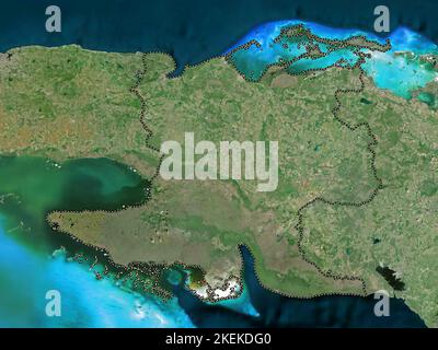 Matanzas, province of Cuba. High resolution satellite map. Locations of ...