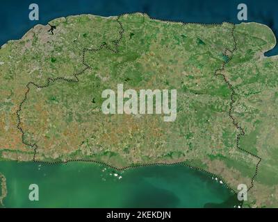 Mayabeque, province of Cuba. High resolution satellite map. Locations ...