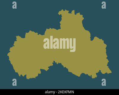 Liberecky, region of Czech Republic. Solid color shape. Locations and ...