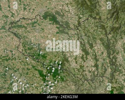 Pardubicky, region of Czech Republic. Low resolution satellite map ...