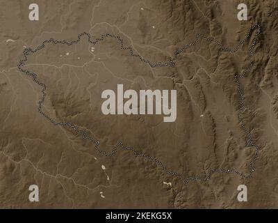 Pardubicky, region of Czech Republic. Elevation map colored in wiki ...
