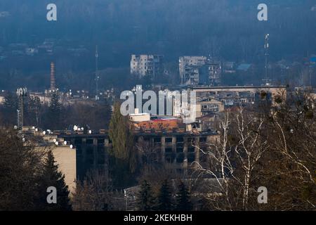 Izyum, Izium, Ukraine. 09th Nov, 2022. Remains of improvised graves ...