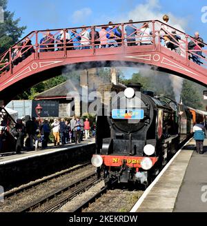 "Schools Class" steam locomotive 30926 Repton pictured in the engine ...