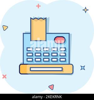 finance counter machine cartoon vector illustration Stock Vector Image ...