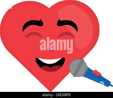 cartoon love heart character with speech bubble sticker Stock Vector ...