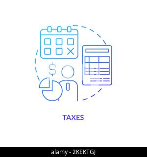 Taxes blue gradient concept icon Stock Vector Image & Art - Alamy
