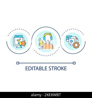 Content for social media loop concept icon Stock Vector Image & Art - Alamy