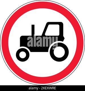 illustration of no tractor sign on white background Stock Vector Image ...