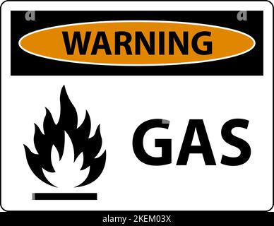 Symbol Warning Sign Gas On White Background Stock Vector Image & Art ...