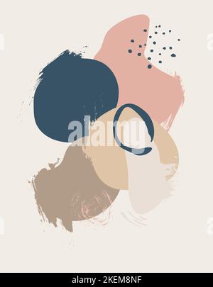 Vector illustrations of shapes, spots and textures for backgrounds. Boho style Stock Vector ...