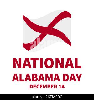 National Alabama Day typography poster. Holiday celebration on December ...