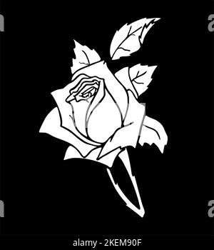 botany tattoo sketch - beautiful twig plant. Botanical element template ...