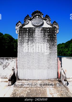 A panoramic of the Valide Sultan pond in Belgrade forest in Istanbul ...