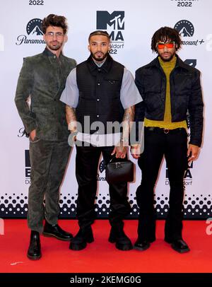 Jordan Hames attending the 2022 MTV EMAs at the PSD Bank Dome in ...