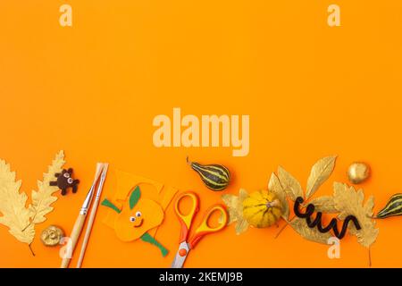 Easy felt pumpkin decoration. Halloween pumpkin idea made with felt ...