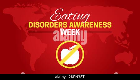 Eating Disorders Awareness Week Background Illustration Banner Stock ...