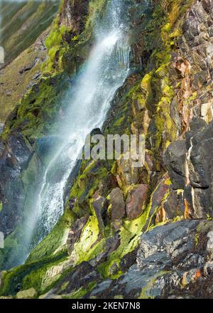 Waterfall at Tresaith Beach, Cardigan Bay, Wales Stock Photo - Alamy