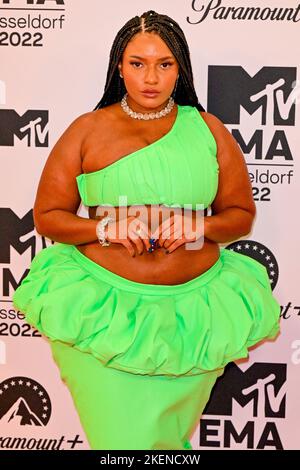 Marina Gregory attending the 2022 MTV EMAs at the PSD Bank Dome in ...