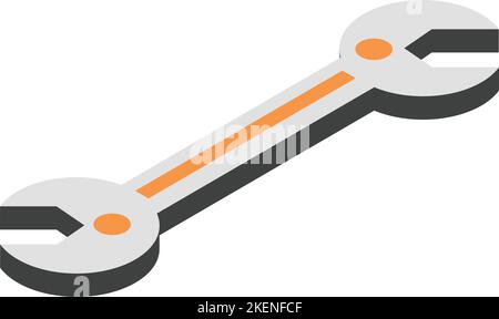 wrench illustration in 3D isometric style isolated on background Stock ...