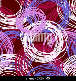 Cartoon geometric oval seamless polka dots circle pattern for wrapping ...