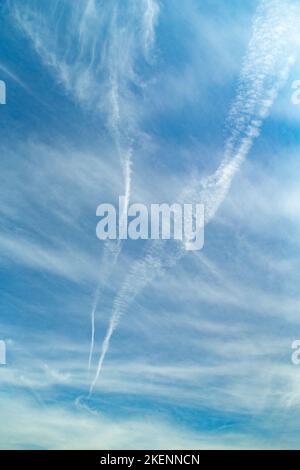 Delicate and diaphanous cloud forms in a blue sky Stock Photo - Alamy