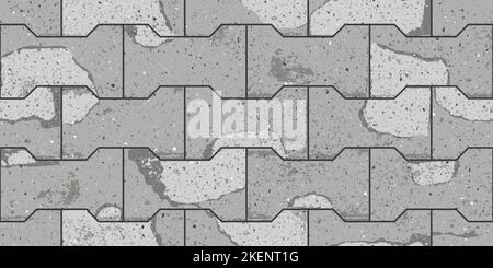 Pavement with interlocking textured bricks seamless pattern Stock ...