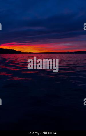 Sunset at Seneca Lake, Ohio Stock Photo - Alamy