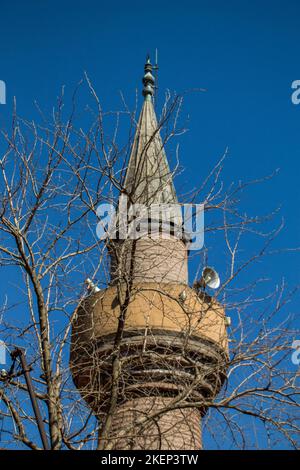 Minaret of an Ottoman style mosque Mosques in view Stock Photo - Alamy
