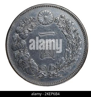 Japan One Yen Silver Coin Circa 1901 Stock Photo - Alamy