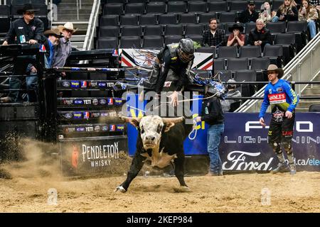 Aaron Roy seen in action during the Canadian National Professional Bull ...