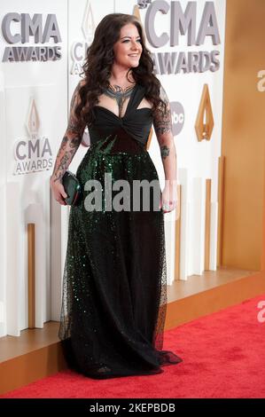 Ashley McBryde arrives at the 56th Annual CMA Awards on Wednesday, Nov ...